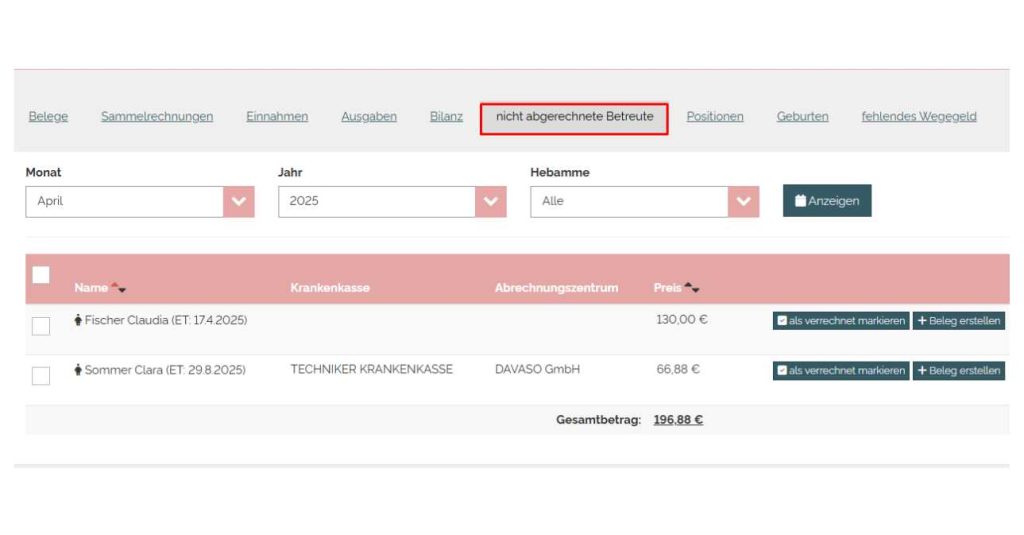 Funktionen - Hebamio